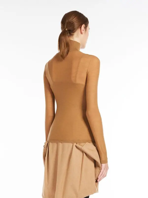 Max Mara Wool Gauze Turtleneck