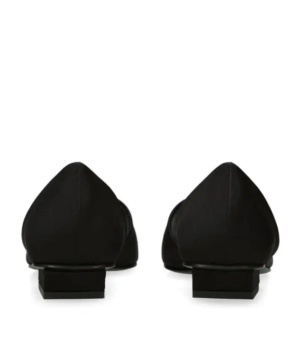 TOTEME Satin Peep-toe Flats