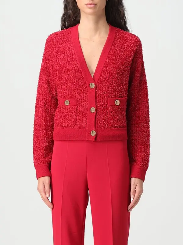 Elisabetta Franchi Ribbed Knit Polo Sweater