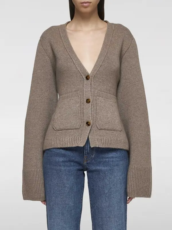 Khaite Ribbed Cardigan - Grey