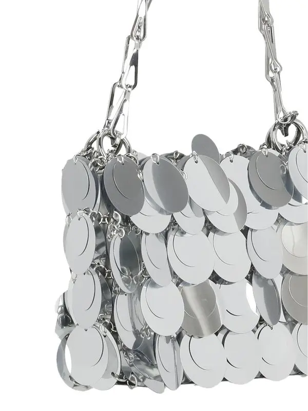Rabanne Sequined Mini Bag - Silver