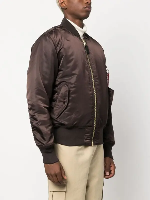 Alpha Industries Reversible Zip-up Bomber Jacket - Brown