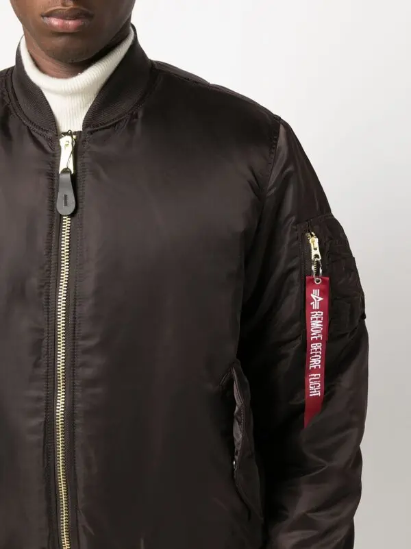Alpha Industries Reversible Zip-up Bomber Jacket - Brown