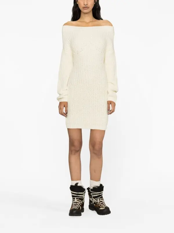 Dsquared2 Off-shoulder Knitted Minidress