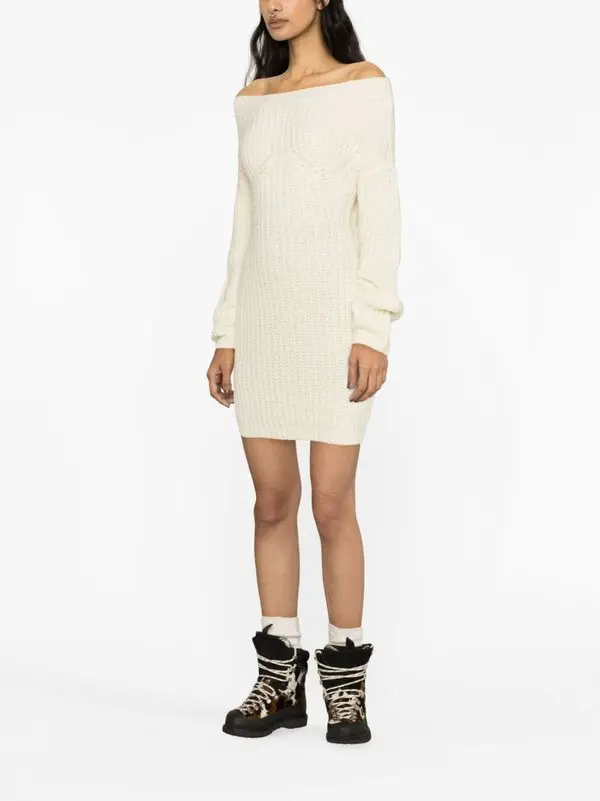 Dsquared2 Off-shoulder Knitted Minidress