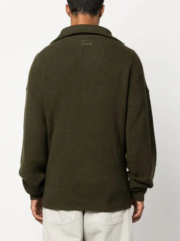 MARANT Logo-patch Zip-up Jumper