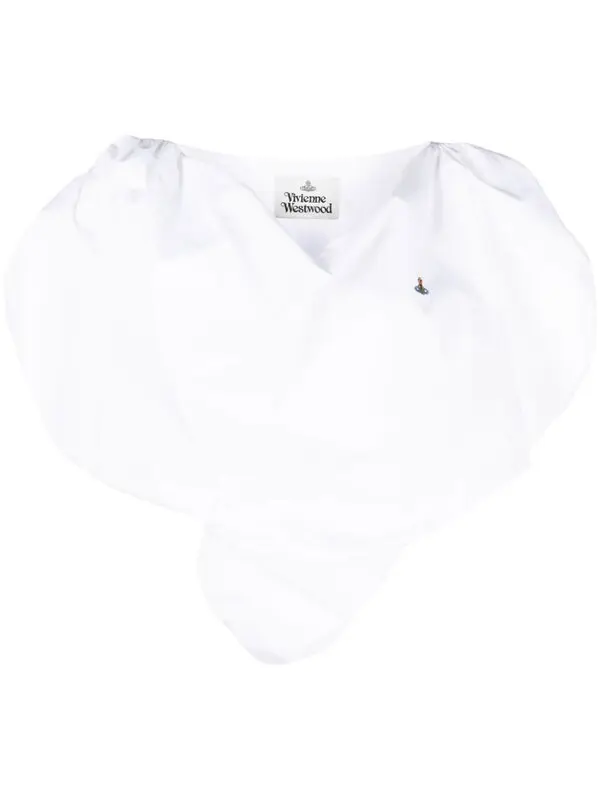 VIVIENNE WESTWOOD Heart Asymmetric Top - White