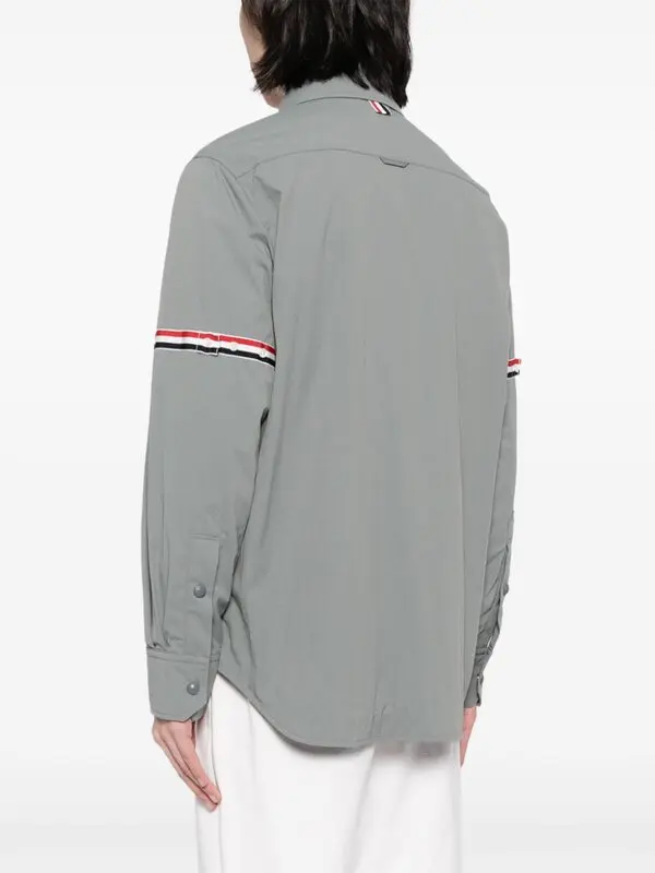 Thom Browne Rwb Armband Piqué Shirt Jacket - Grey
