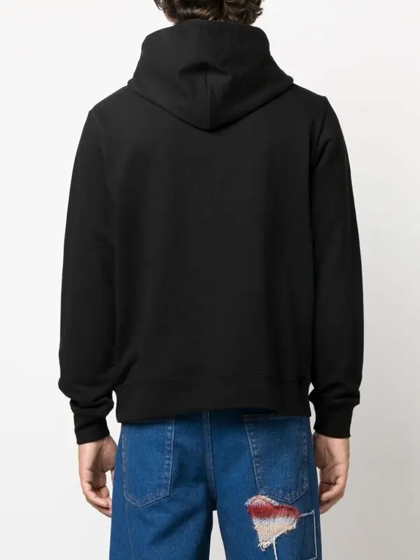 Gcds Alien-patch Cotton Hoodie - Black