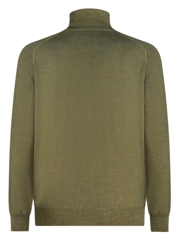 Etro Pegaso-embroidered Roll-neck Jumper - Green