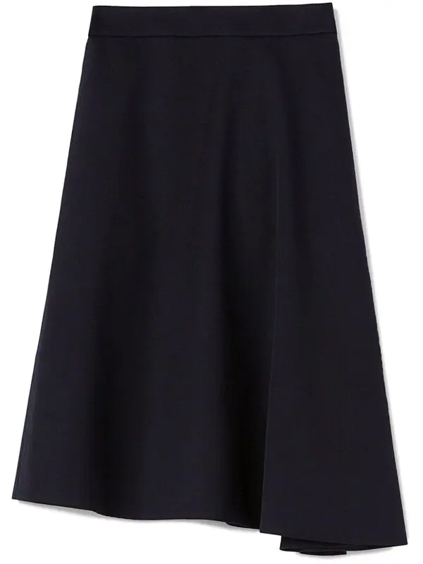 JIL SANDER Asymmetric Midi Skirt
