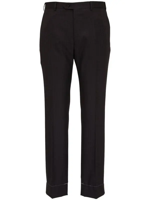 Brioni Straight-leg Tailored Wool Trousers - Grey