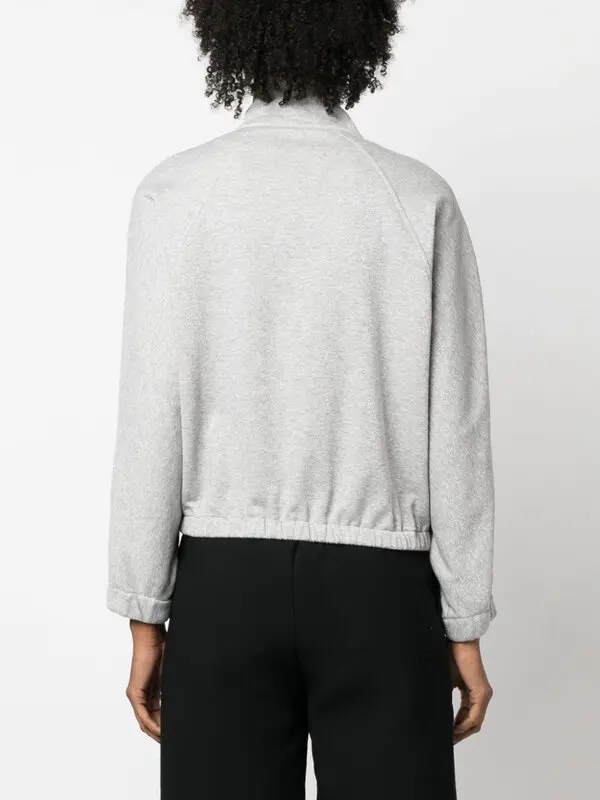 Peserico Mélange-effect Zip-up Fleece Sweatshirt