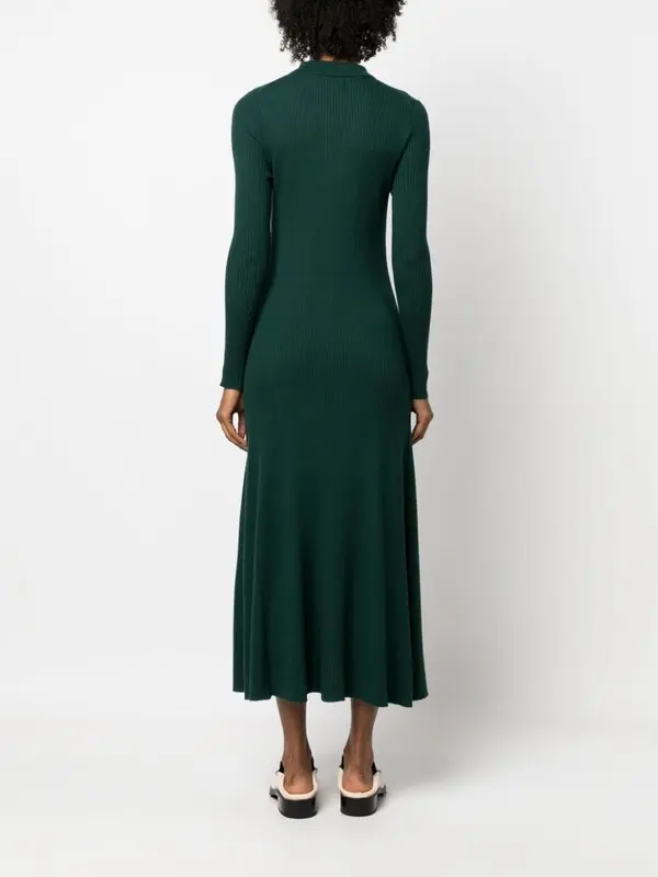 Polo Ralph Lauren Ribbed-Knit Wool Midi Dress In Green - 74% Off |  Editorialist