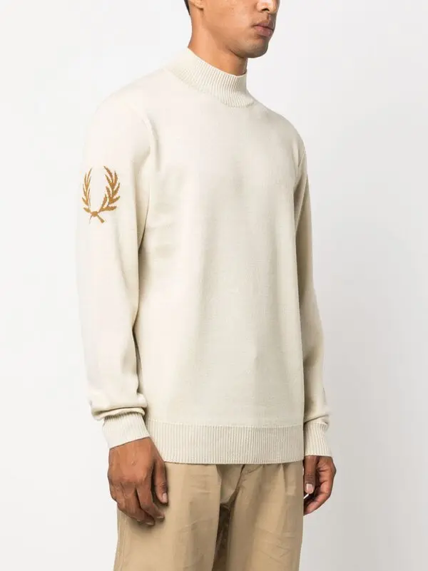 Fred Perry Mock-neck Wool-blend Jumper
