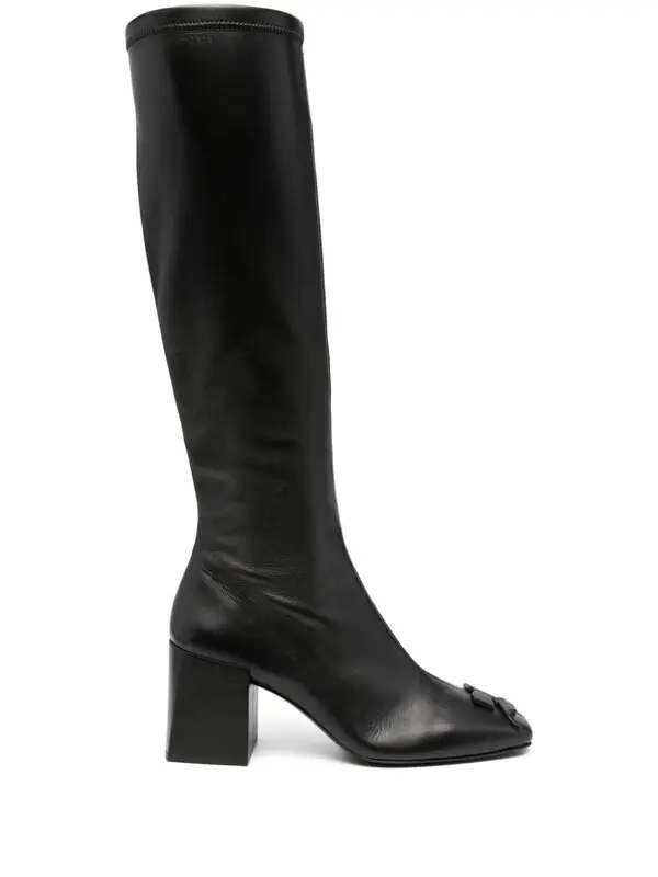COURREGES 75mm Logo-patch Knee-high Boots