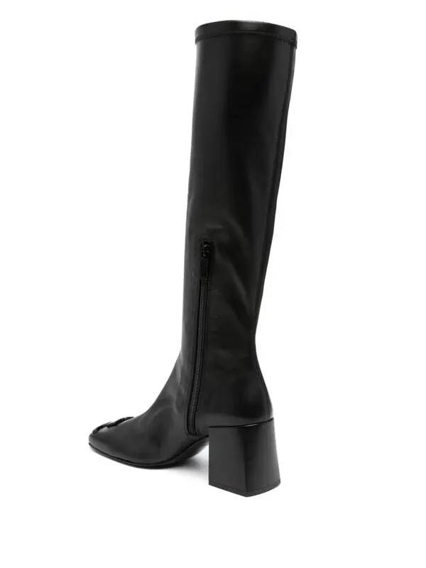 COURREGES 75mm Logo-patch Knee-high Boots
