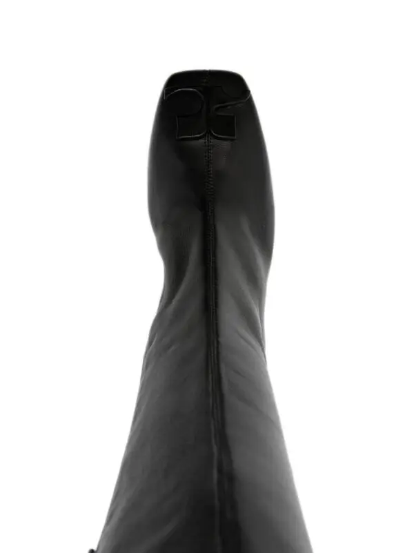 COURREGES 75mm Logo-patch Knee-high Boots