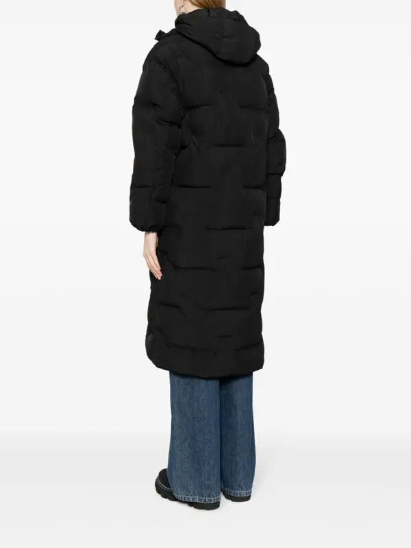GANNI Hooded Quilted Mid-length Coat
