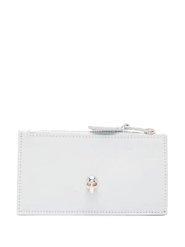 Alexander McQueen Skull-appliqué Leather Wallet - Blue
