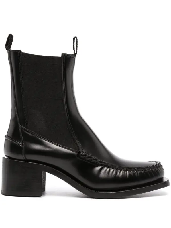 Hereu Alda 60mm Leather Ankle Boots - Black