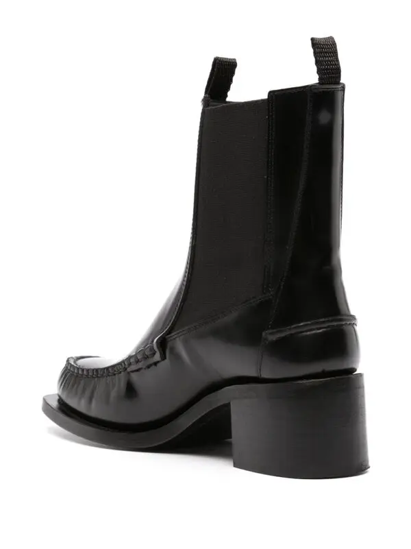 Hereu Alda 60mm Leather Ankle Boots - Black