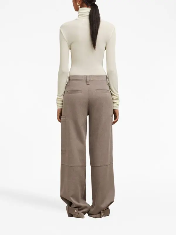 AMI Paris Roll-neck Ribbed Sweater - Neutrals