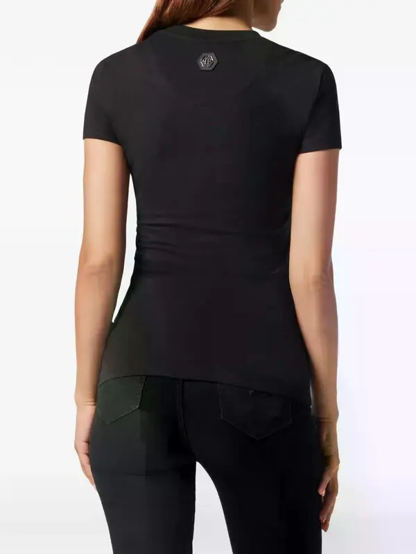 Philipp Plein Crystal-embellished Logo-print T-shirt - Black