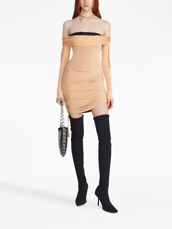 DION LEE Off-shoulder Minidress - Neutrals