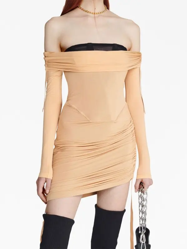 DION LEE Off-shoulder Minidress - Neutrals