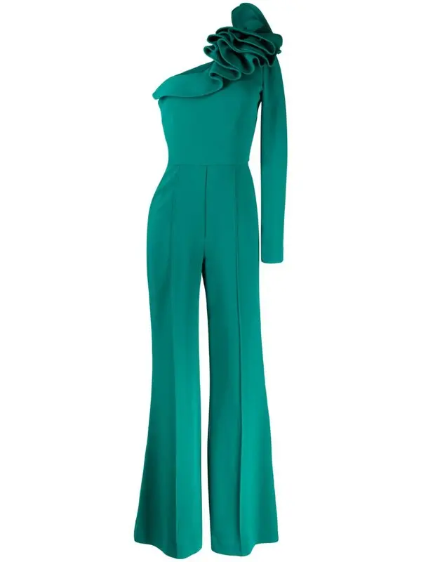 Elie Saab One-shoulder Jumpsuit - Green