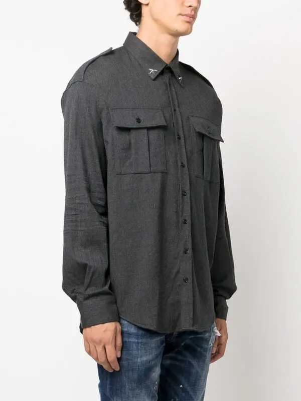 Dsquared2 Long-sleeve Virgin Wool Shirt