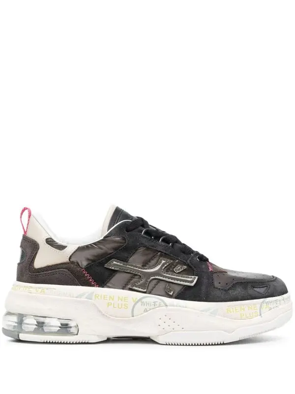 Premiata Drake Logo-patch Sneakers - Brown