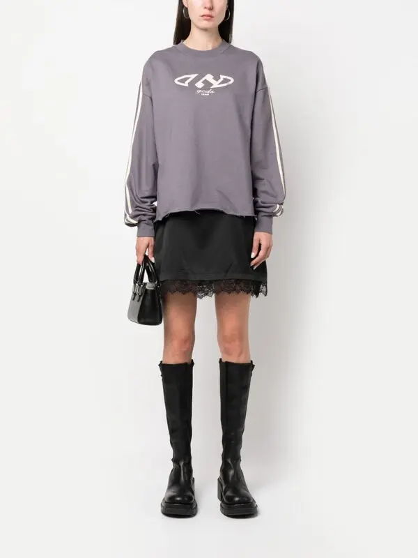 Gcds Layered Lace-trim Dress