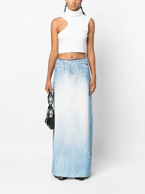 DIESEL® A-line Denim Maxi Skirt