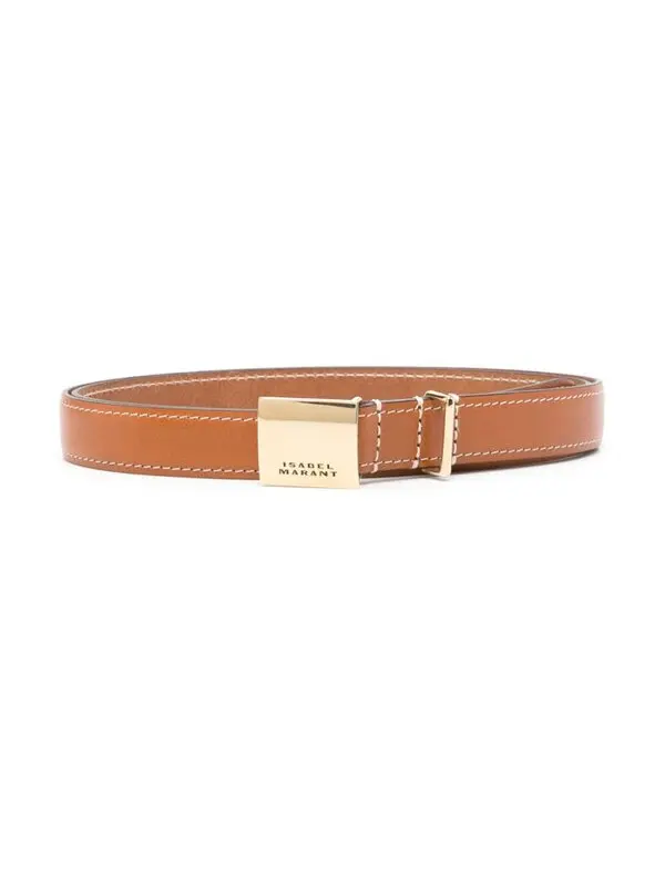Isabel Marant Lowell Leather Belt - Brown