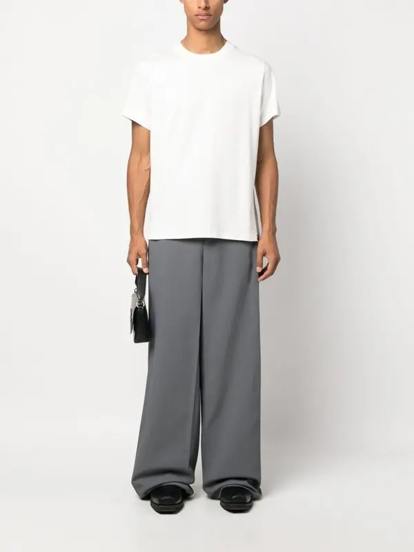 COURREGES Logo-patch Cotton T-shirt - White