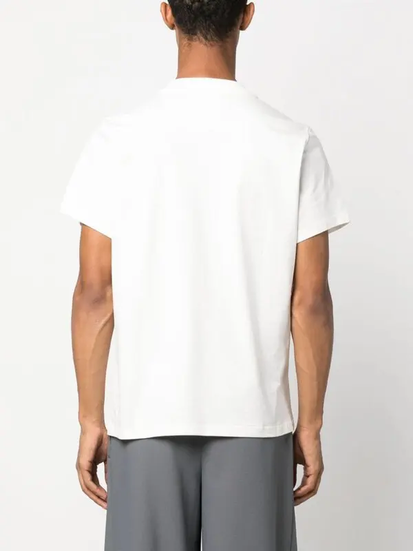 COURREGES Logo-patch Cotton T-shirt - White