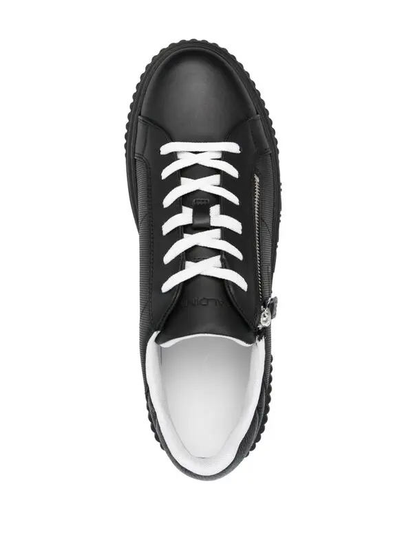 BALDININI Logo-embossed Low-top Leather Sneakers