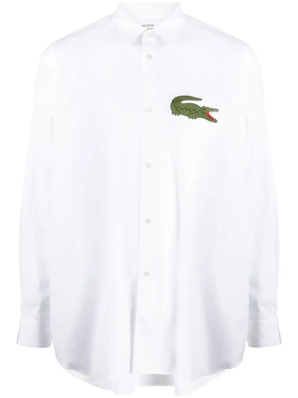 Comme Des Garçons X Lacoste Logo-patch Cotton Shirt