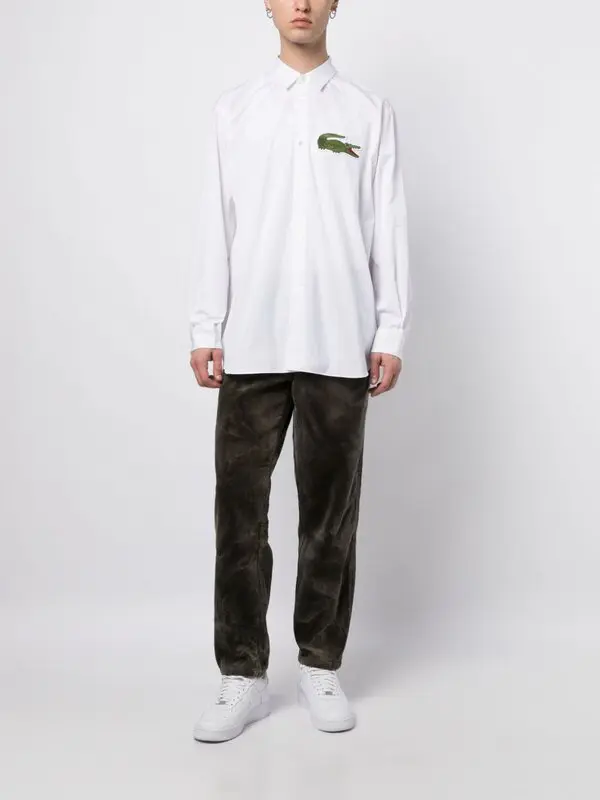 Comme Des Garçons X Lacoste Logo-patch Cotton Shirt