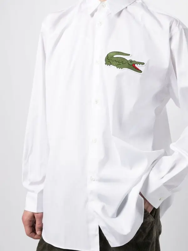 Comme Des Garçons X Lacoste Logo-patch Cotton Shirt