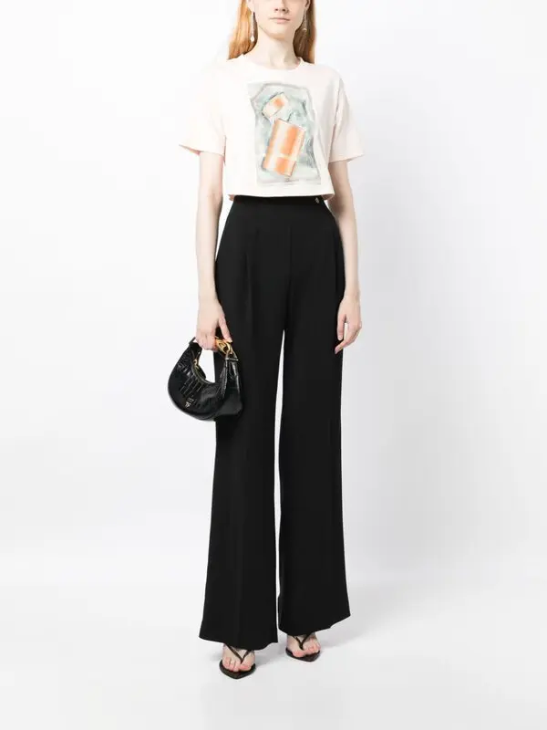 LANVIN Graphic Cropped T-shirt