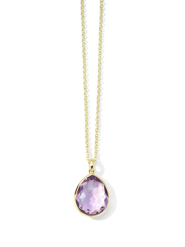 Ippolita 18kt Yellow Rock Candy Teardrop Amethyst Necklace