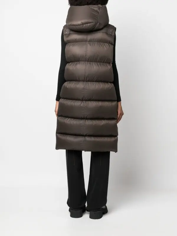 Rick Owens Quilted Hooded Gilet