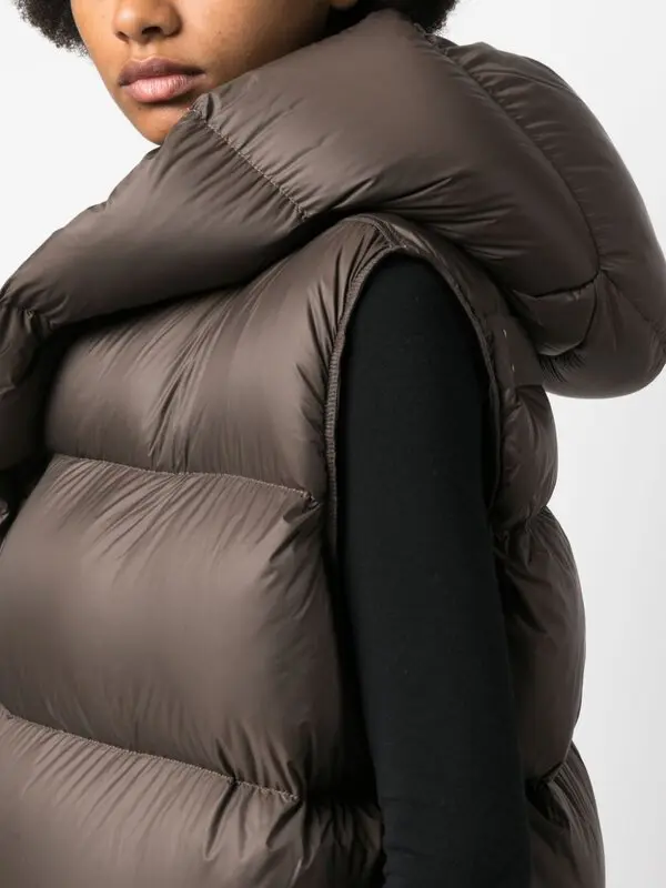 Rick Owens Quilted Hooded Gilet