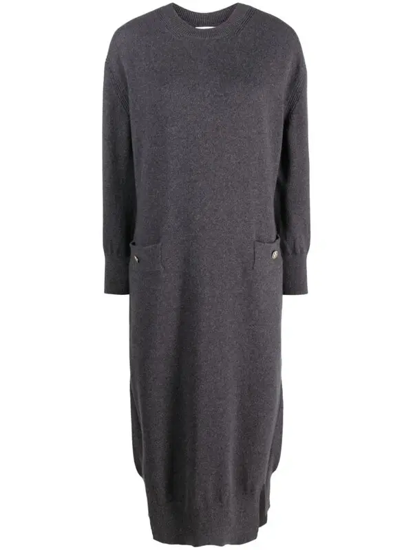 BARRIE Iconic Knit Midi Dress - Grey