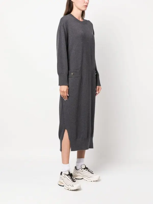 BARRIE Iconic Knit Midi Dress - Grey