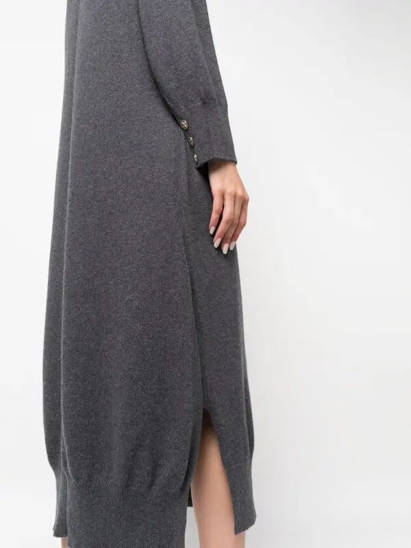 BARRIE Iconic Knit Midi Dress - Grey