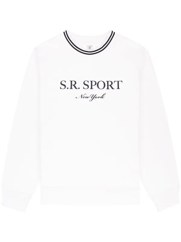 SPORTY & RICH Logo-print Cotton Sweatshirt